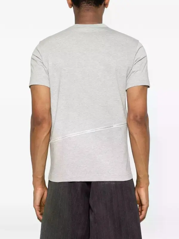 Comme Des Garçons Zip-detail Cotton T-shirt - Grey