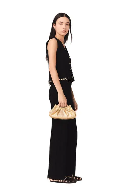 Maje Gold-embellished Knit Cardigan