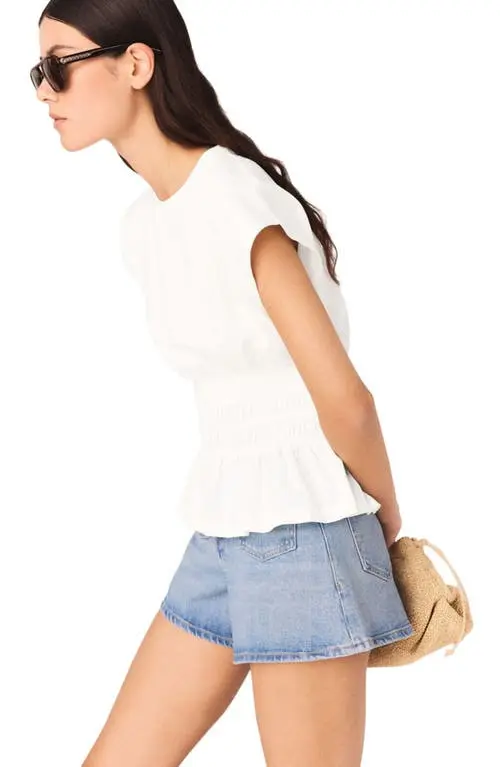 Maje Fitted Pleated T-shirt