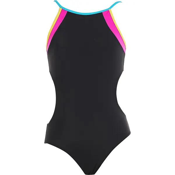 NESSI BYRD Color-block One-piece Swimsuit With Cutout - Black