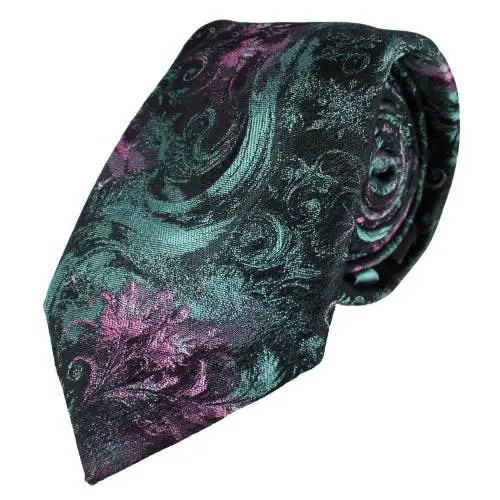 Trafalgar Big And Tall Arcane Storm Silk Tie & Pocket Square Bundle