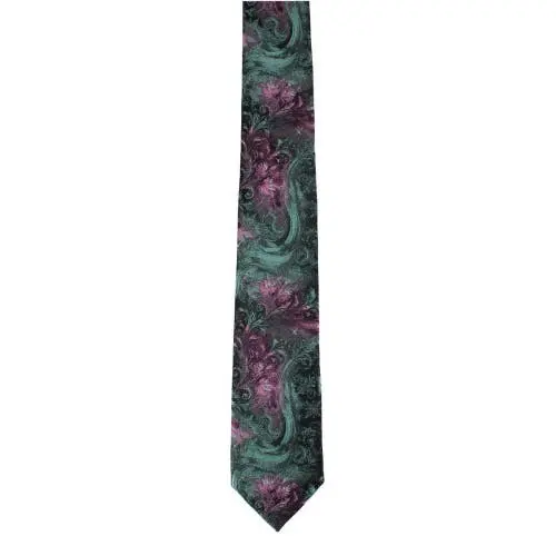 Trafalgar Big And Tall Arcane Storm Silk Tie & Pocket Square Bundle
