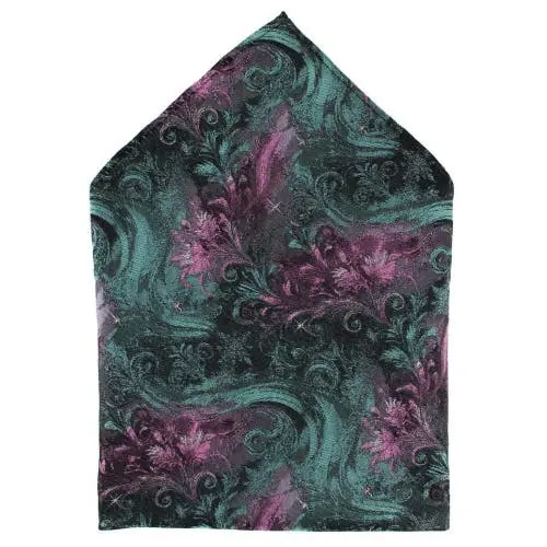 Trafalgar Big And Tall Arcane Storm Silk Tie & Pocket Square Bundle