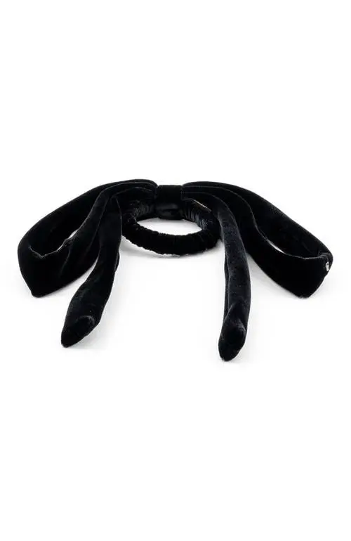 Alexandre De Paris Isild Velvet Ribbon Hair Tie - Black