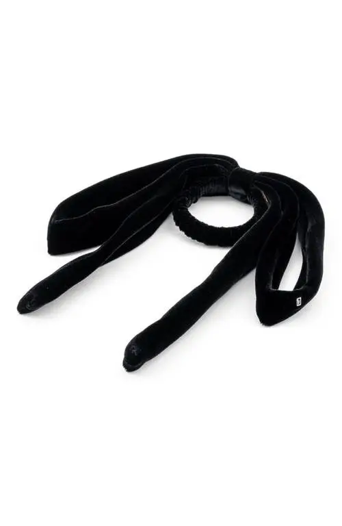 Alexandre De Paris Isild Velvet Ribbon Hair Tie - Black