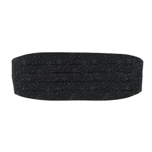 Trafalgar Mystere Metallic Star Light Cummerbund And Bow Tie Bundle - Black