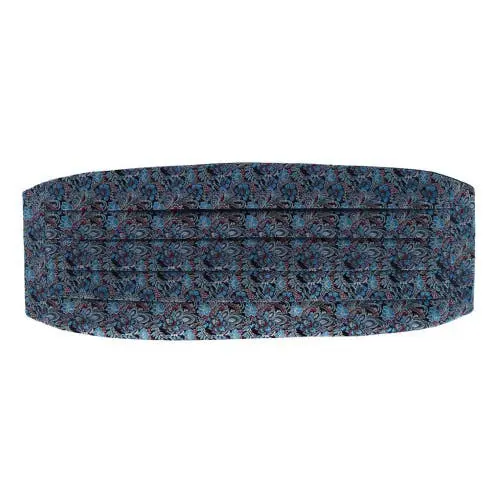 Trafalgar Enzo Exploded Floral Silk Cummerbund And Bow Tie Bundle