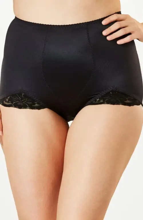 RAGO Light Shaping Panty With Comfort V-leg Lace Design - Black