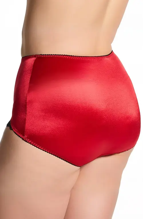 RAGO Light Shaping Panty With Comfort V-leg Lace Design - Red