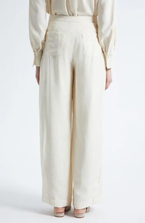 Emporio Armani Reverse Pleat Techno Rayon Wide Leg Pants