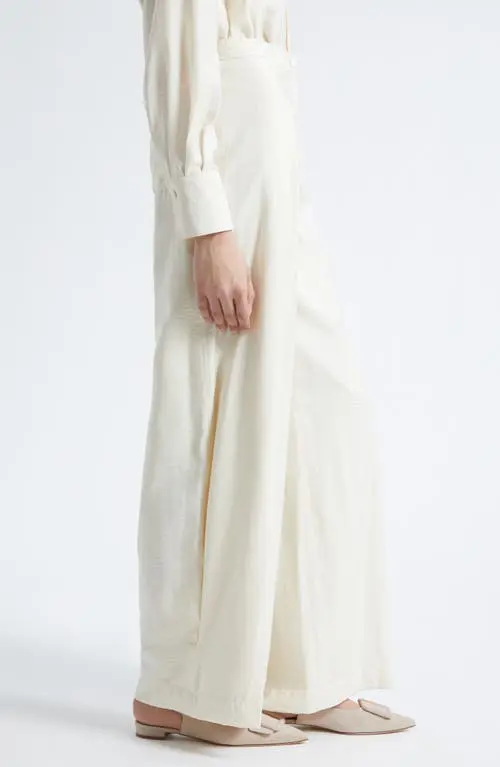 Emporio Armani Reverse Pleat Techno Rayon Wide Leg Pants