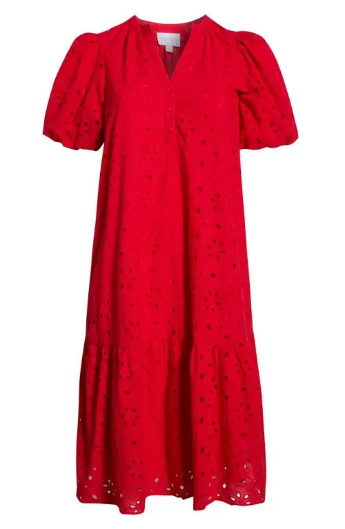 SUGARLIPS Embroidered Cotton Eyelet Dress