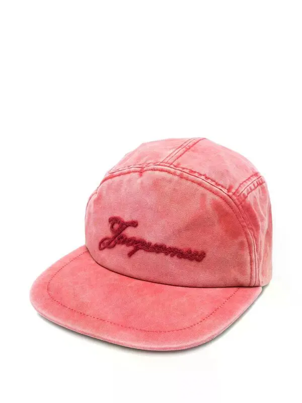 Jacquemus Embroidered Cotton Baseball Cap - Red