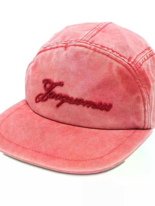 Jacquemus Embroidered Cotton Baseball Cap - Red