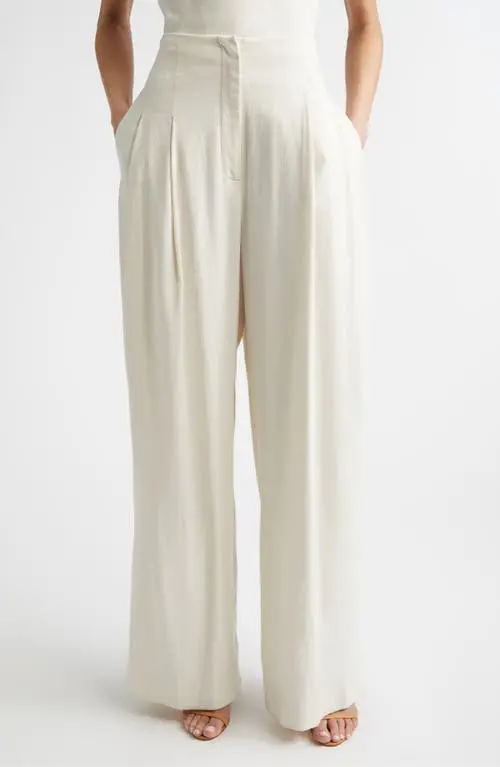 Lela Rose High-waist Wide-leg Pants