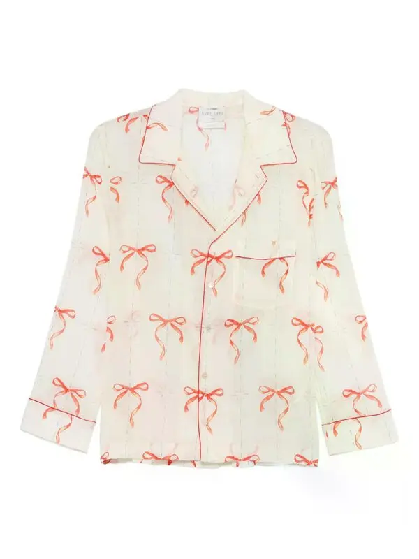 FORTE_FORTE Bow-pattern Shirt