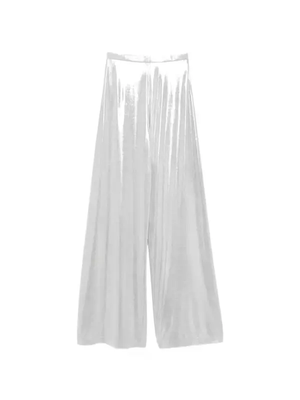 Norma Kamali Bias Wide-leg Trousers - Silver