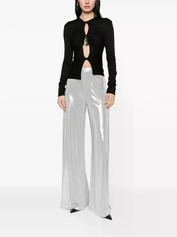 Norma Kamali Bias Wide-leg Trousers - Silver
