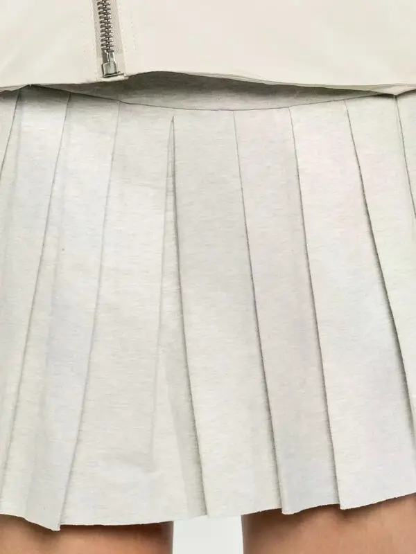 Norma Kamali Pleated Mini Skirt - Grey