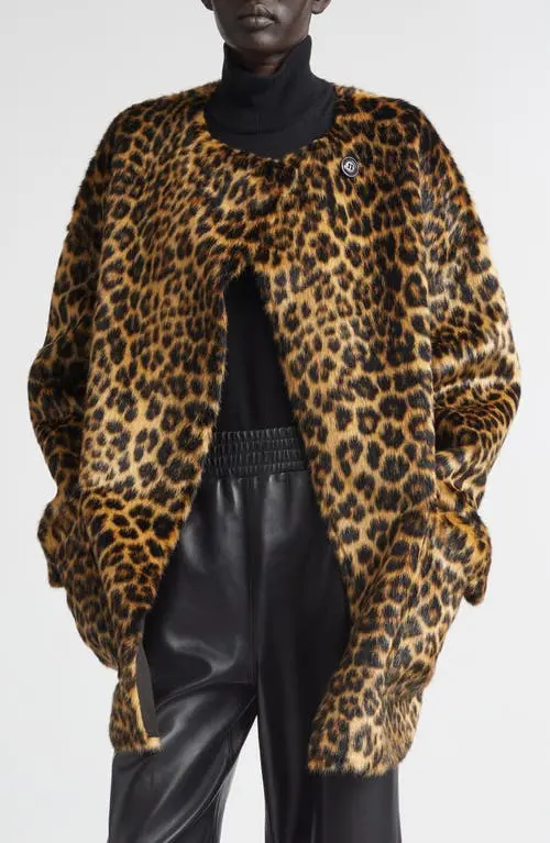STAND STUDIO Nerissa Pard Spot Faux Fur Jacket