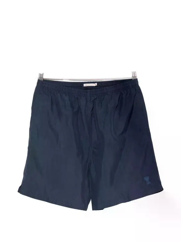 Ami Logo Plain Swim Shorts - Blue