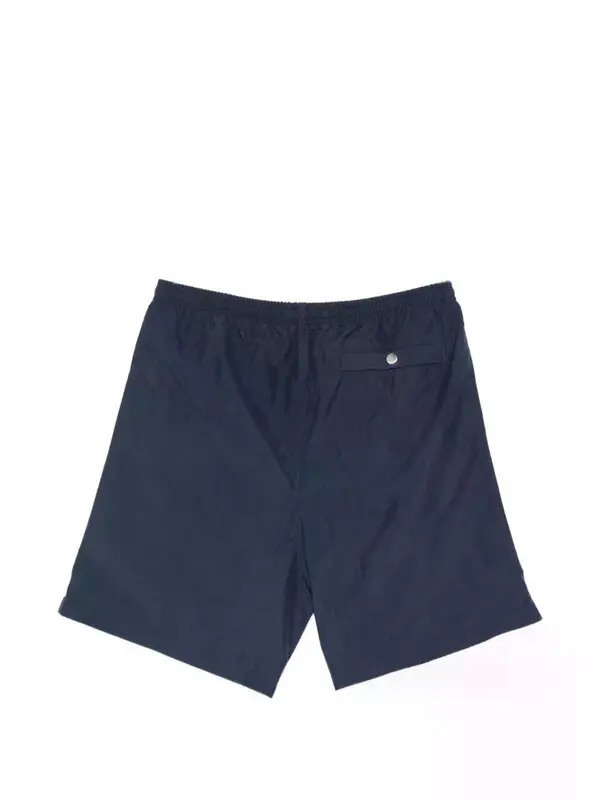AMI Paris Logo Plain Swim Shorts - Blue