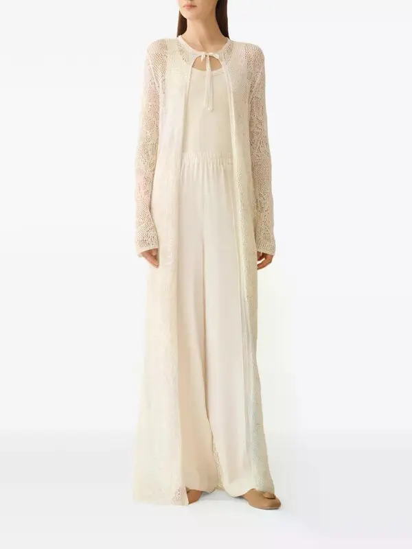 Fabiana Filippi Long-sleeve Tie-neck Cardigan Coat