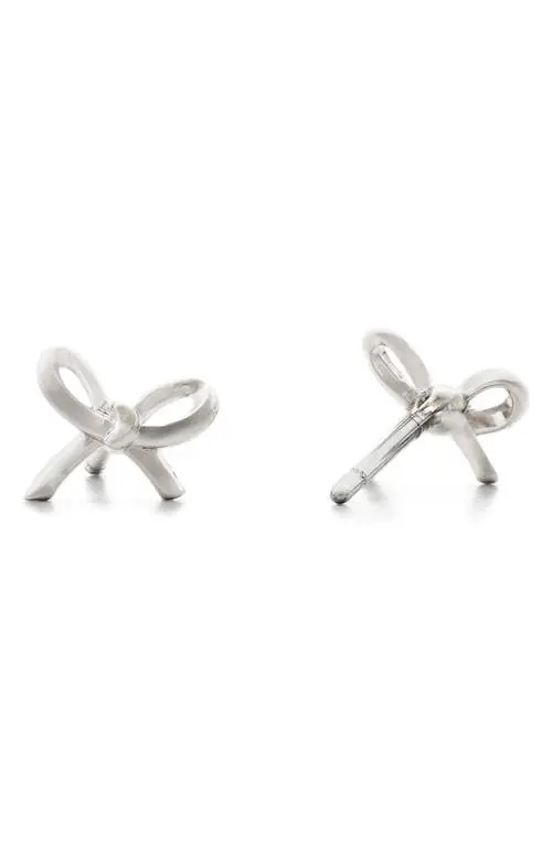 Kate Spade New York Mini Bow Stud Earrings - Silver