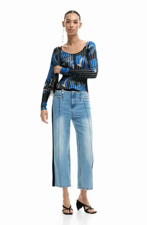 Desigual Straight-leg Crop Jeans