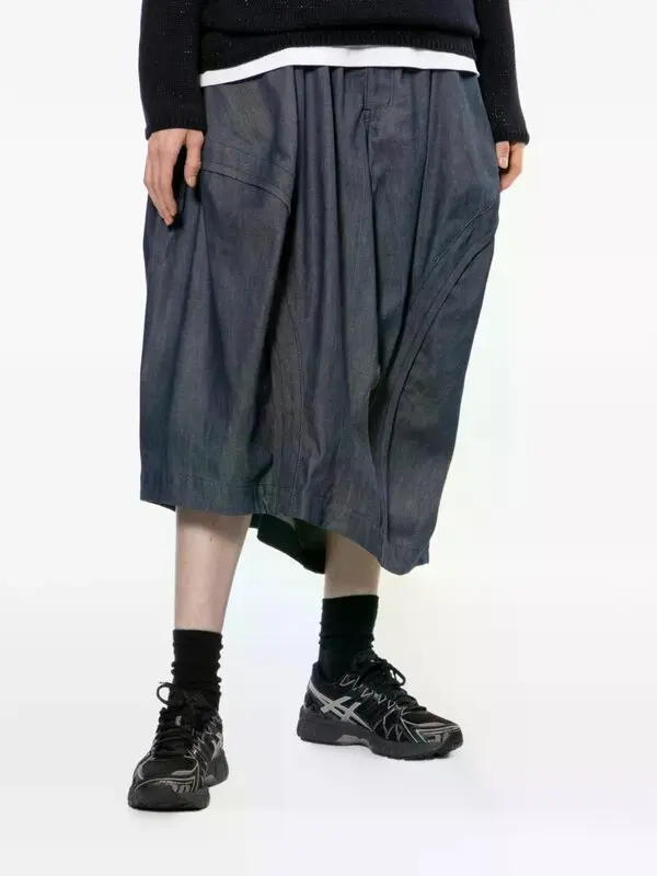 Comme Des Garçons Draped Balloon-silhouette Cut-out Trousers
