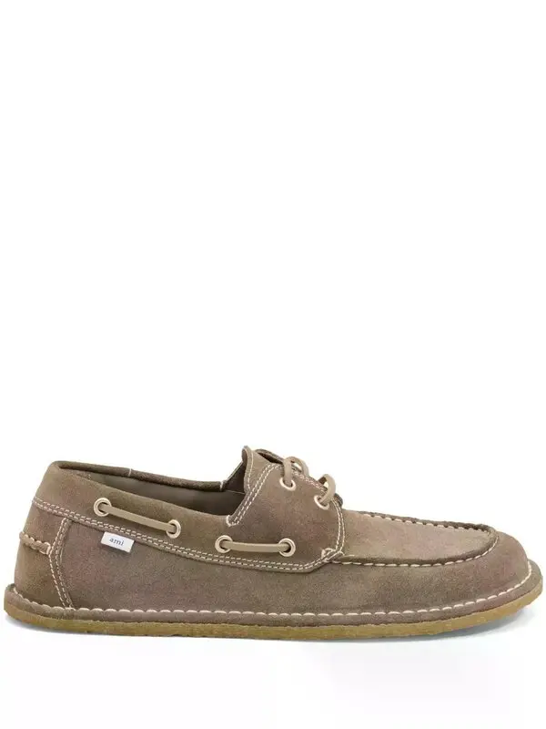 AMI Paris Suede Boat Shoes