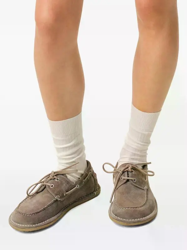 AMI Paris Suede Boat Shoes
