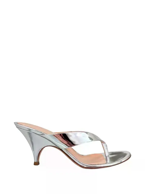 GIANVITO ROSSI Sofia Metallic Thong Sandals