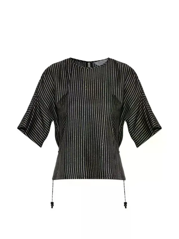 Max Mara Striped Drawstring Top
