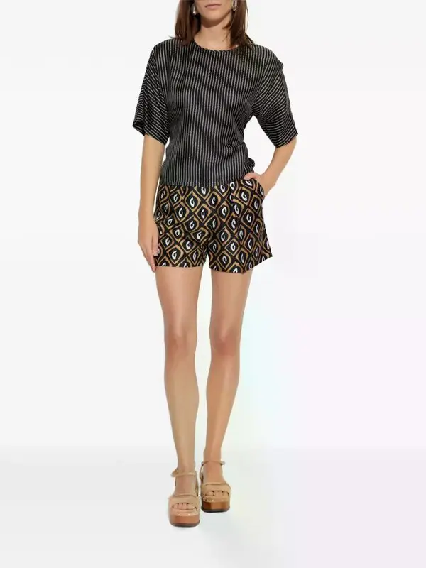 Max Mara Striped Drawstring Top
