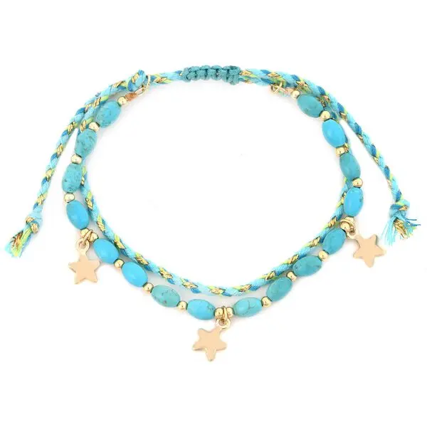 PANACEA Starfish Adjustable Bracelet - Turquoise
