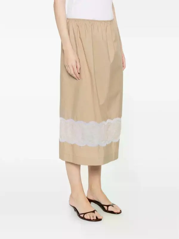 Carven Lace-trim Midi Skirt