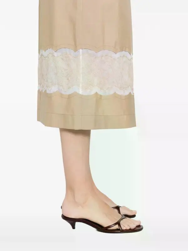 Carven Lace-trim Midi Skirt