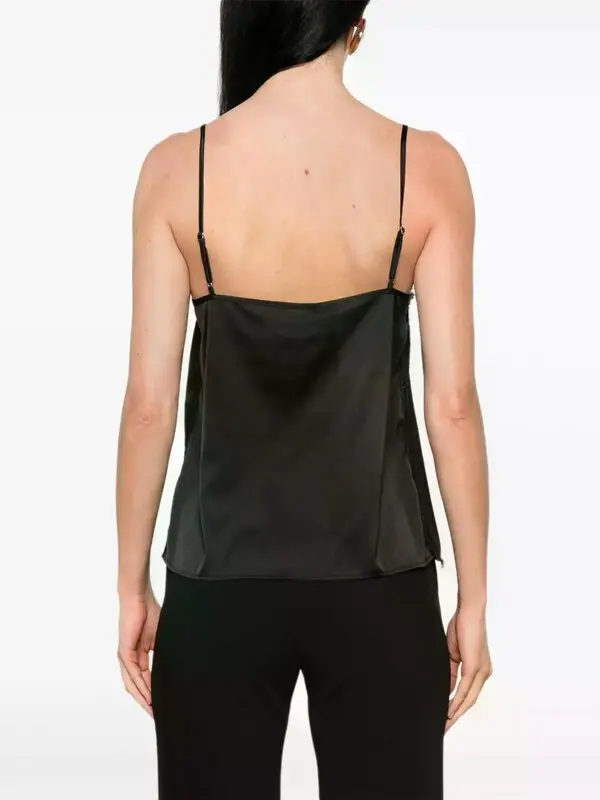 Imperial Lace-trim V-neck Top