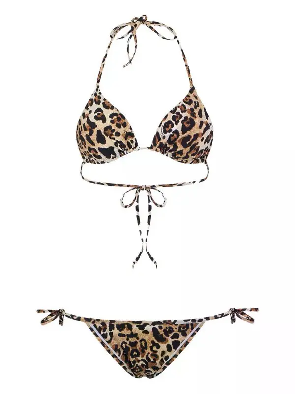 Dsquared2 Wild2 Tie Brief Bikini Set - Brown