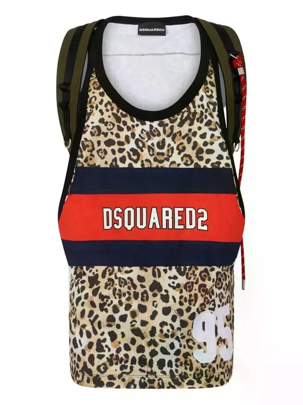 Dsquared2 Animal-print Tank Top - Brown