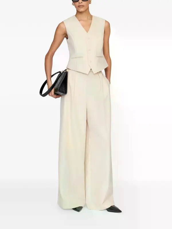 ANINE BING Mario Button Waistcoat - Neutrals