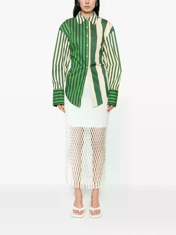 SIMONMILLER Loch Striped Button-up Shirt