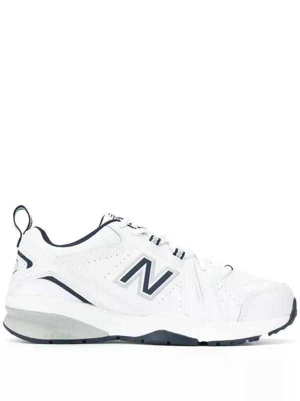 NEW BALANCE Paneled Round Toe Lace-up Sneakers - White