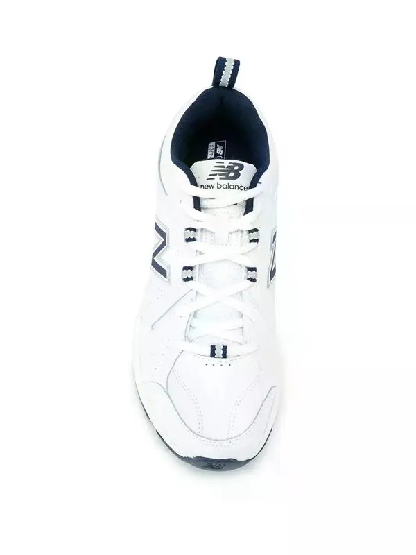 NEW BALANCE Paneled Round Toe Lace-up Sneakers - White