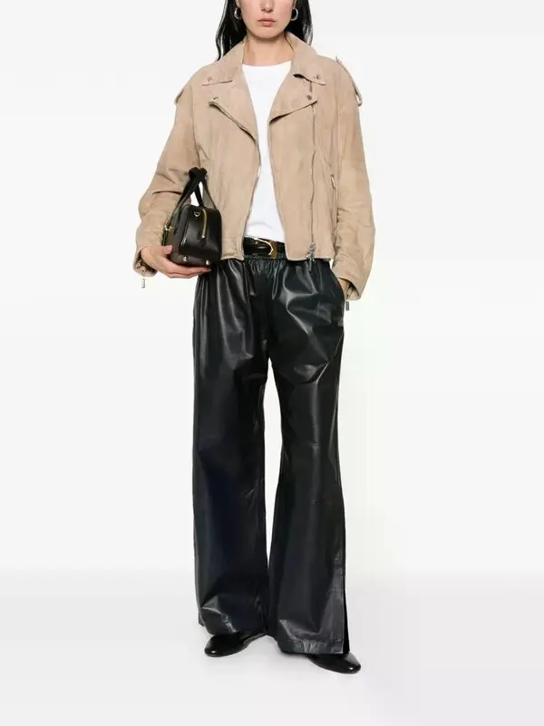 MOORER Zip-fastening Leather Jacket