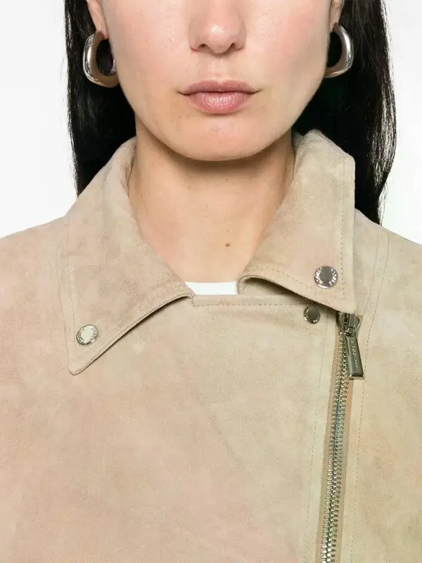 MOORER Zip-fastening Leather Jacket