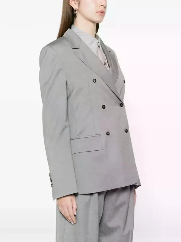 TELA Double-breasted Blazer - Grey