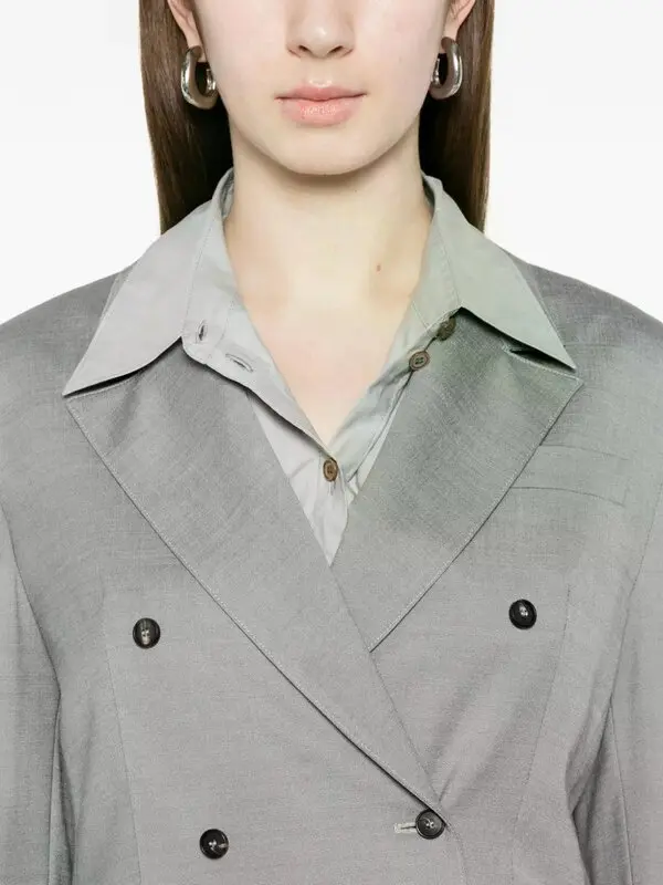TELA Double-breasted Blazer - Grey