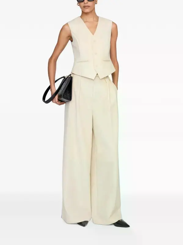 ANINE BING Mario Button Waistcoat - Neutrals